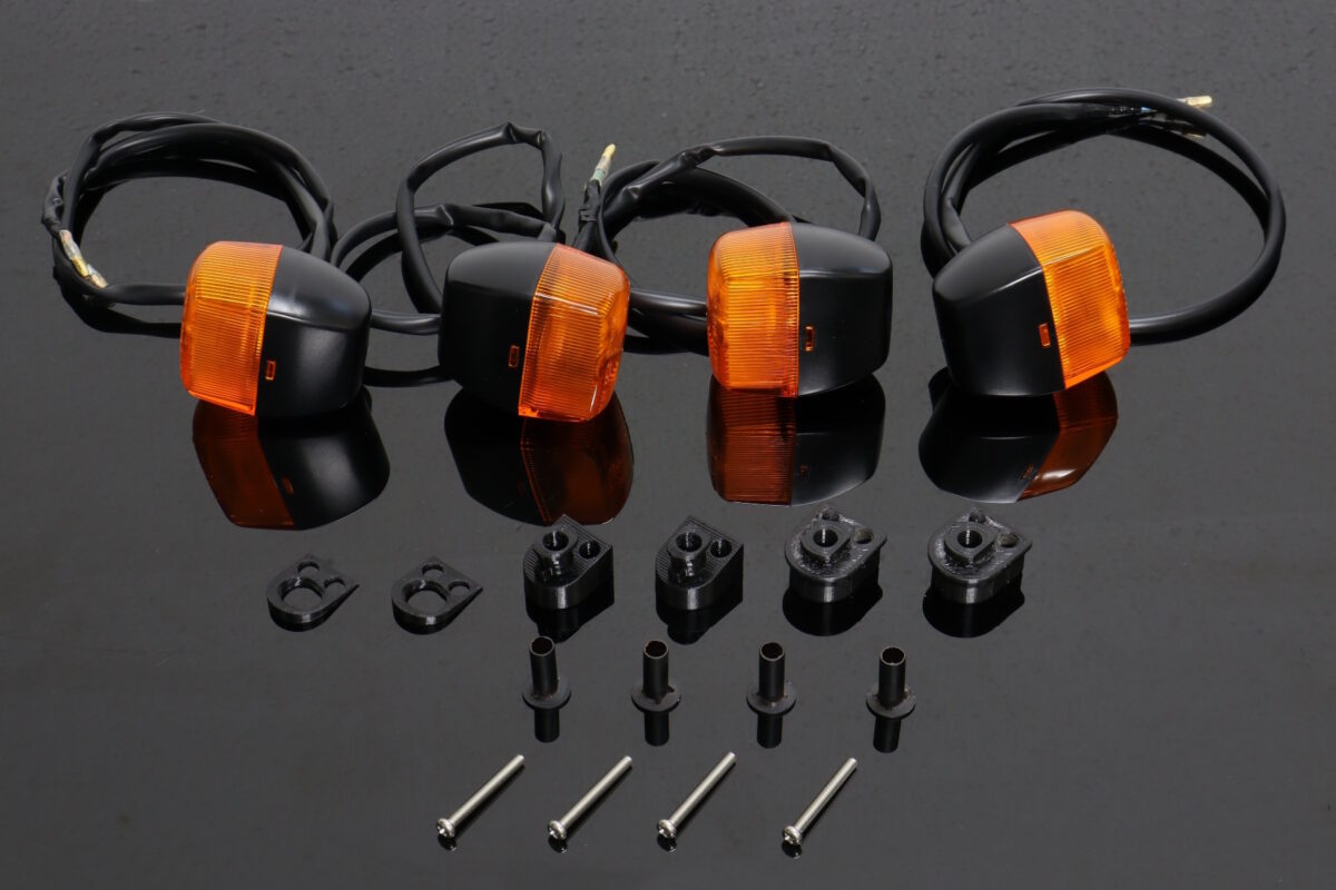 Turn signal Set black, Honda RC30 style - TYGA Performance Parts Europe