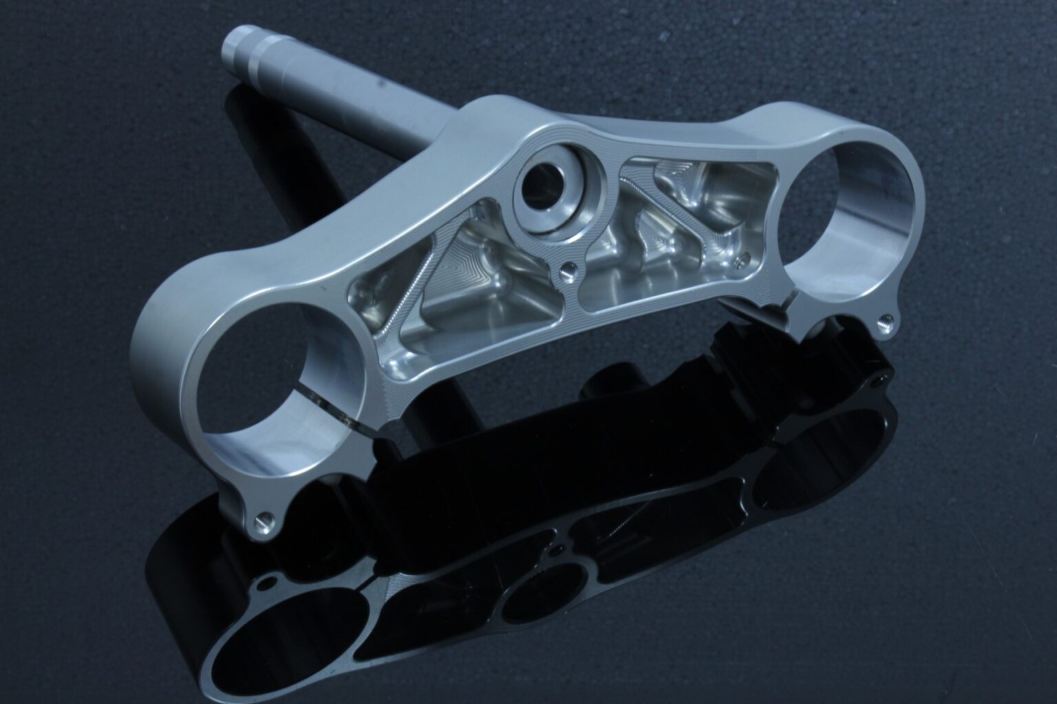 Triple clamp set 3D, Silver top clamp/Silver lower clamp, Aprilia RS250 ...